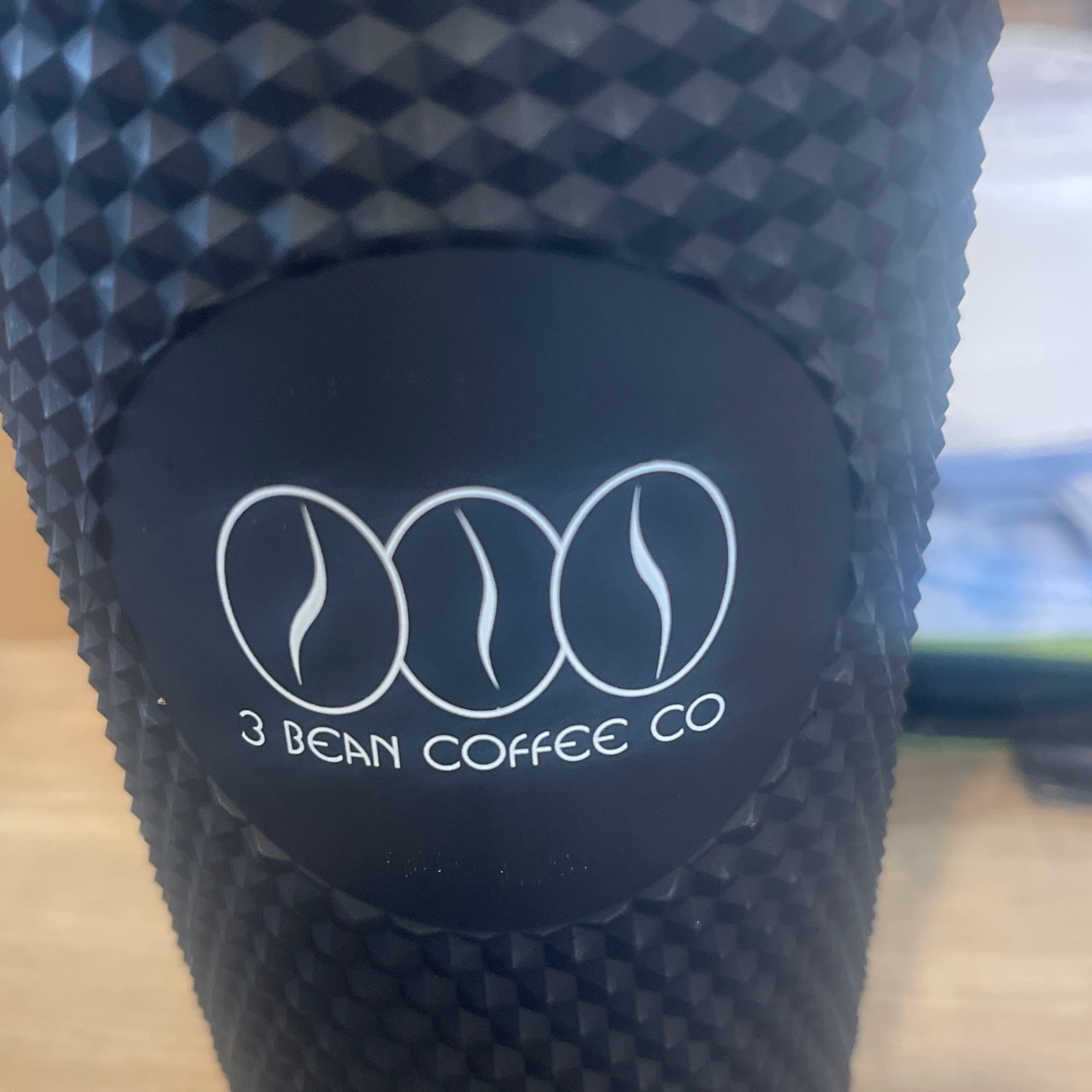 Studded Tumbler with Lid & Straw | 3 Bean Coffee Co.